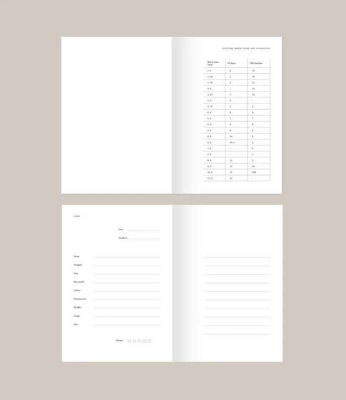 My Knitting Notes – Hill Country Weavers